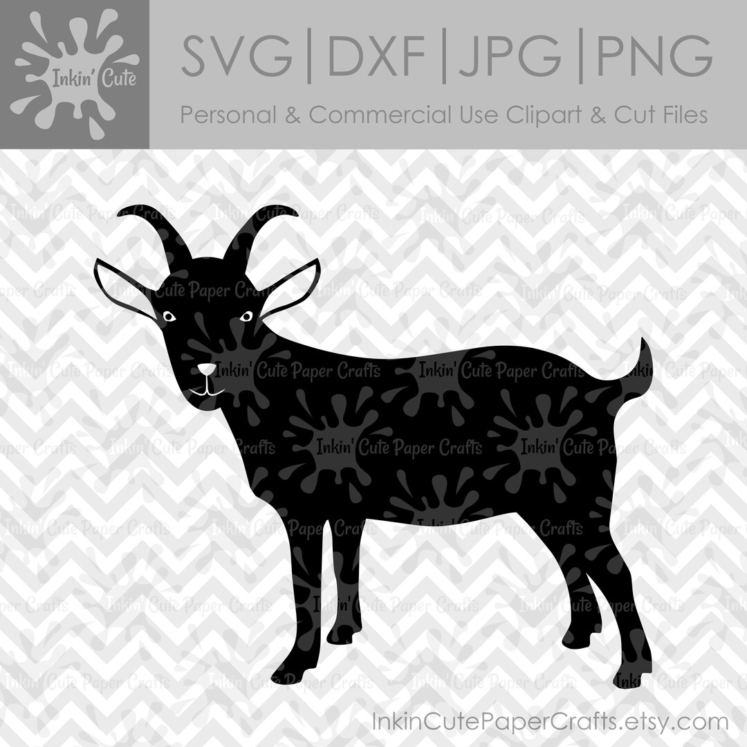 Goat Silhouette SVG, Goat SVG File, Goat Clipart, Goat Clip Art, SVG ...