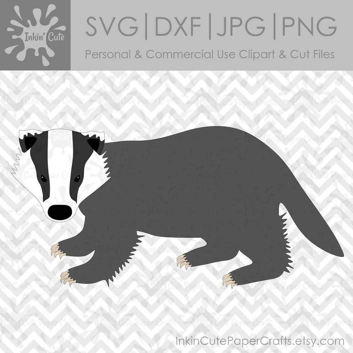 Badger SVG, Badger Clipart, Woodland Animal SVG, Woodland Animals ...