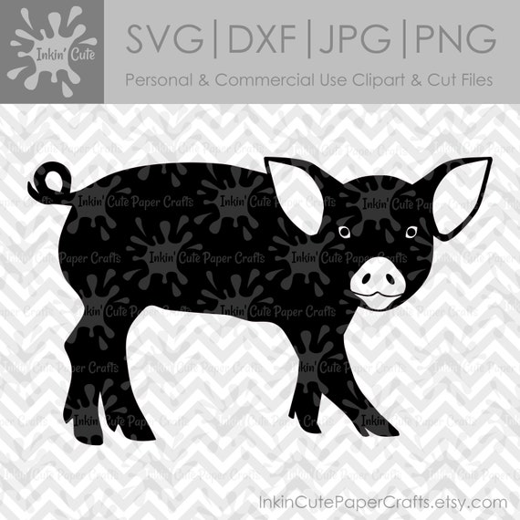 Silueta de cerdo SVG Cerdo SVG Archivos Clipart de cerdo | Etsy