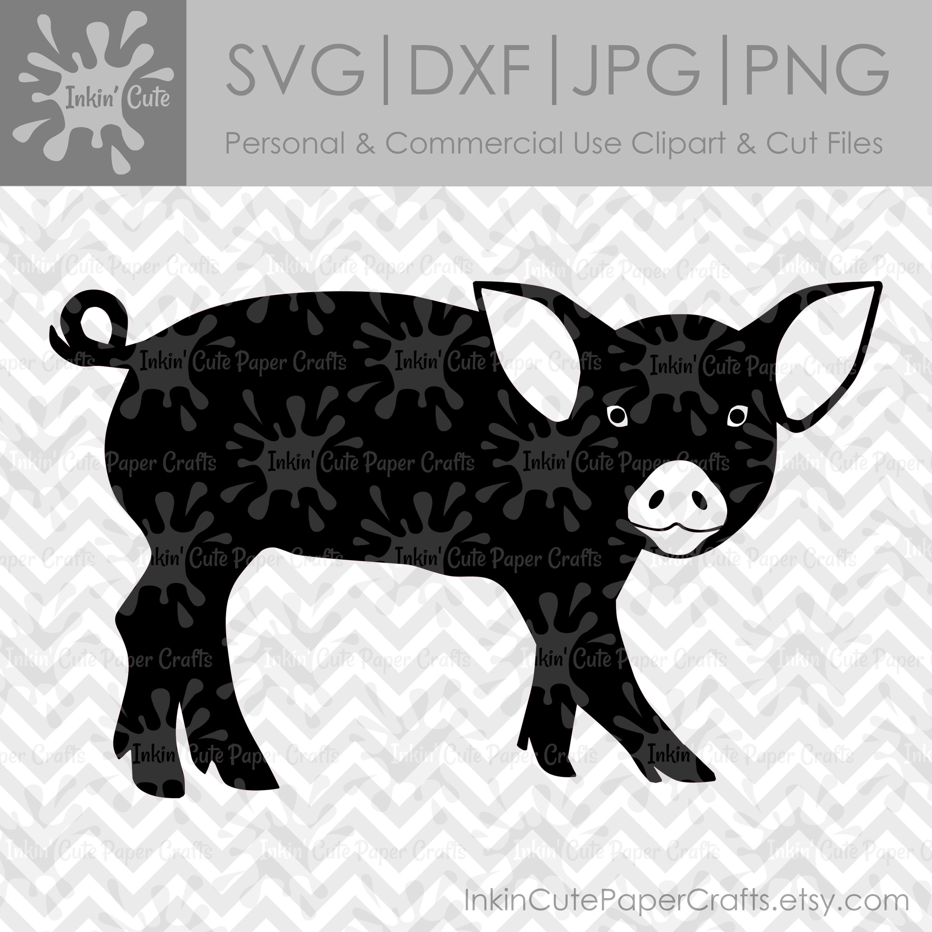 Pig Silhouette SVG, Pig SVG Files, Pig Clipart, Pig Clip Art, Pig Cut ...
