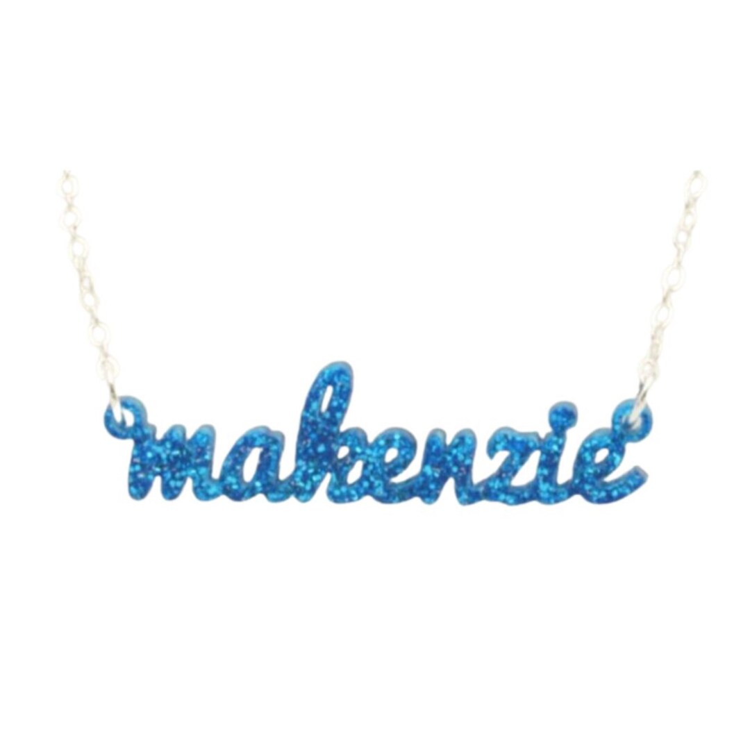 Small Name Necklace, Script Necklace, Custom Name Necklace, 1/2 Inch in ...