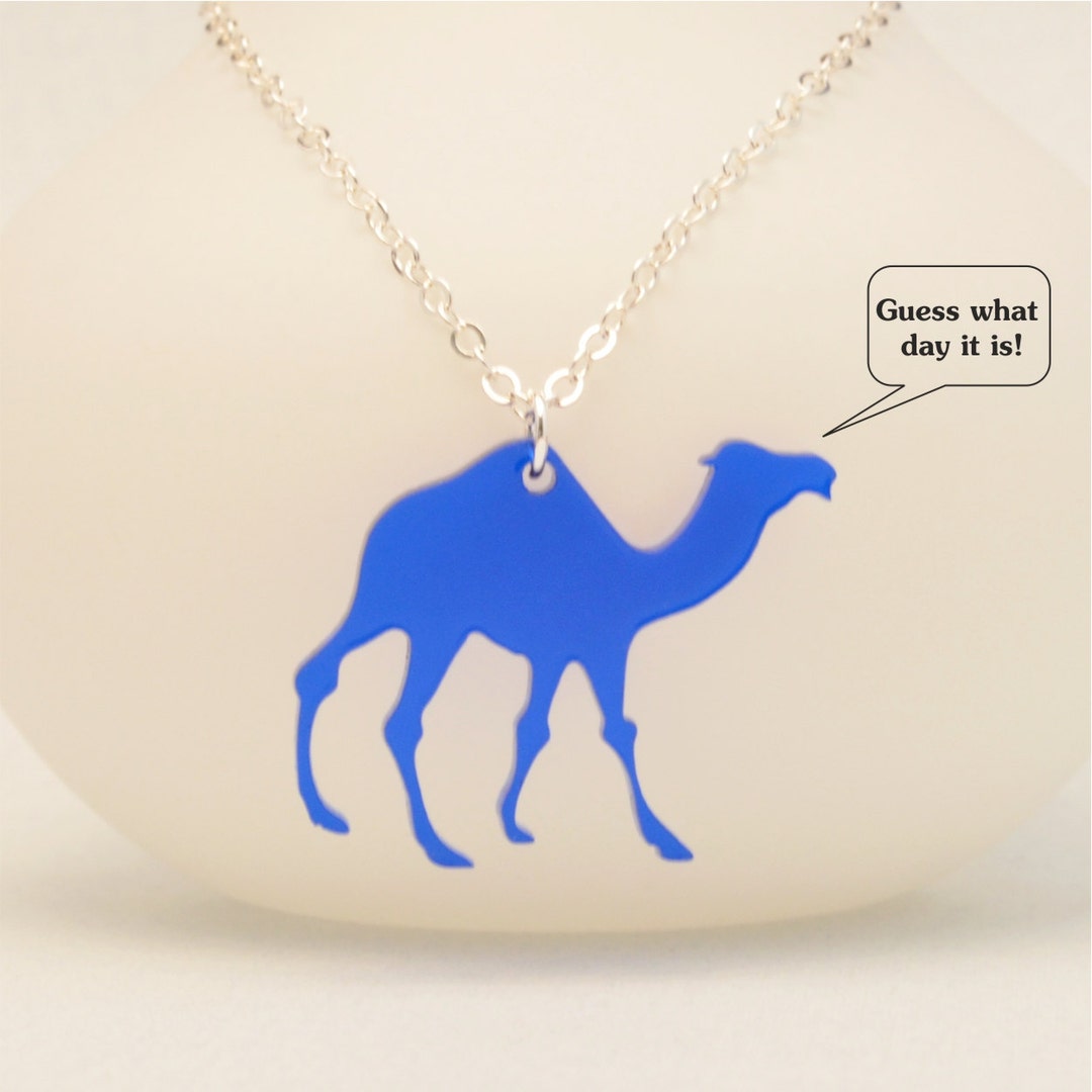 Laser Cut Camel Necklace, Hump Day Camel Jewelry, Quirky Necklace ...