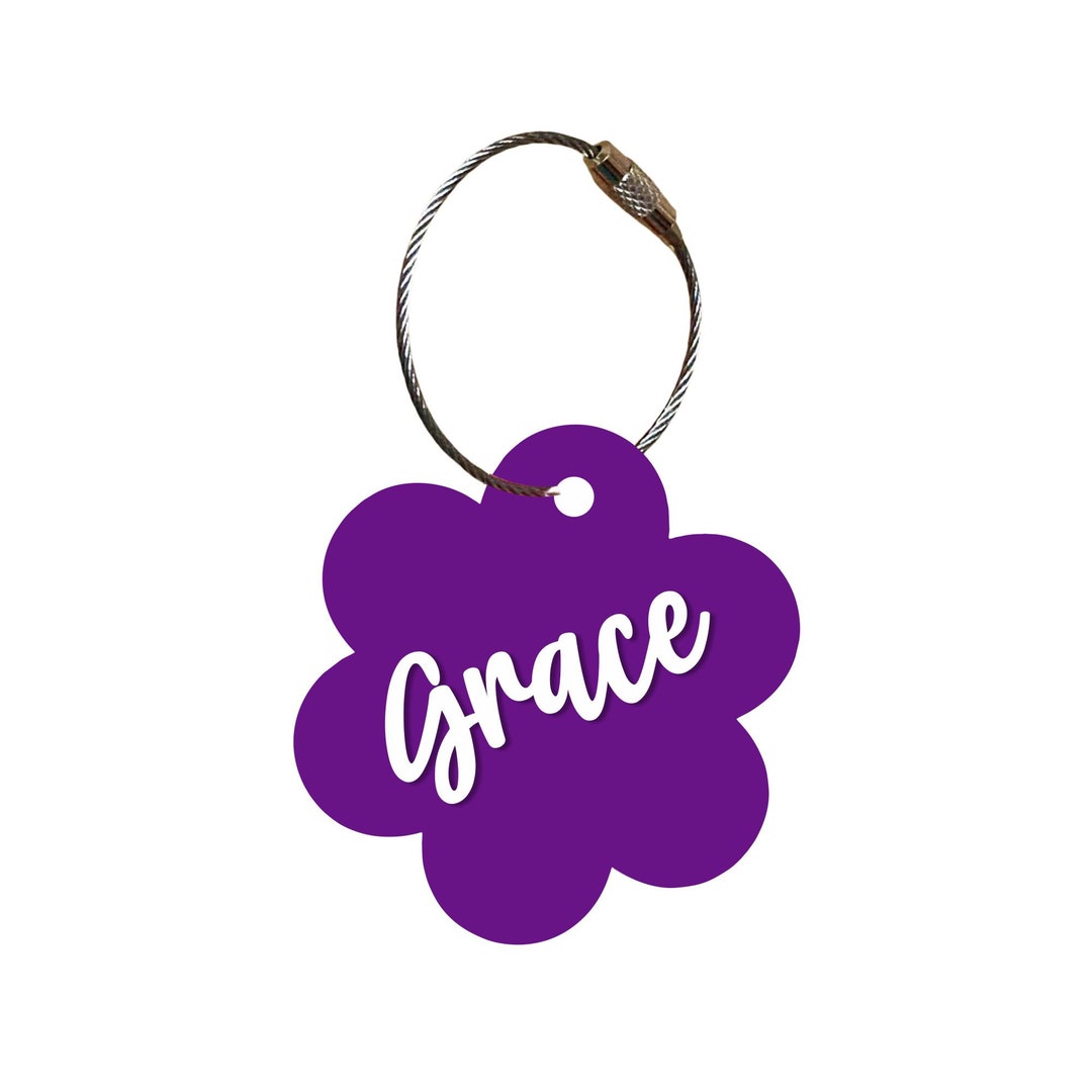 Daisy Bag Tag, Beach Bag Tag, Diaper Bag Tag, Daisy Acrylic Keychain ...