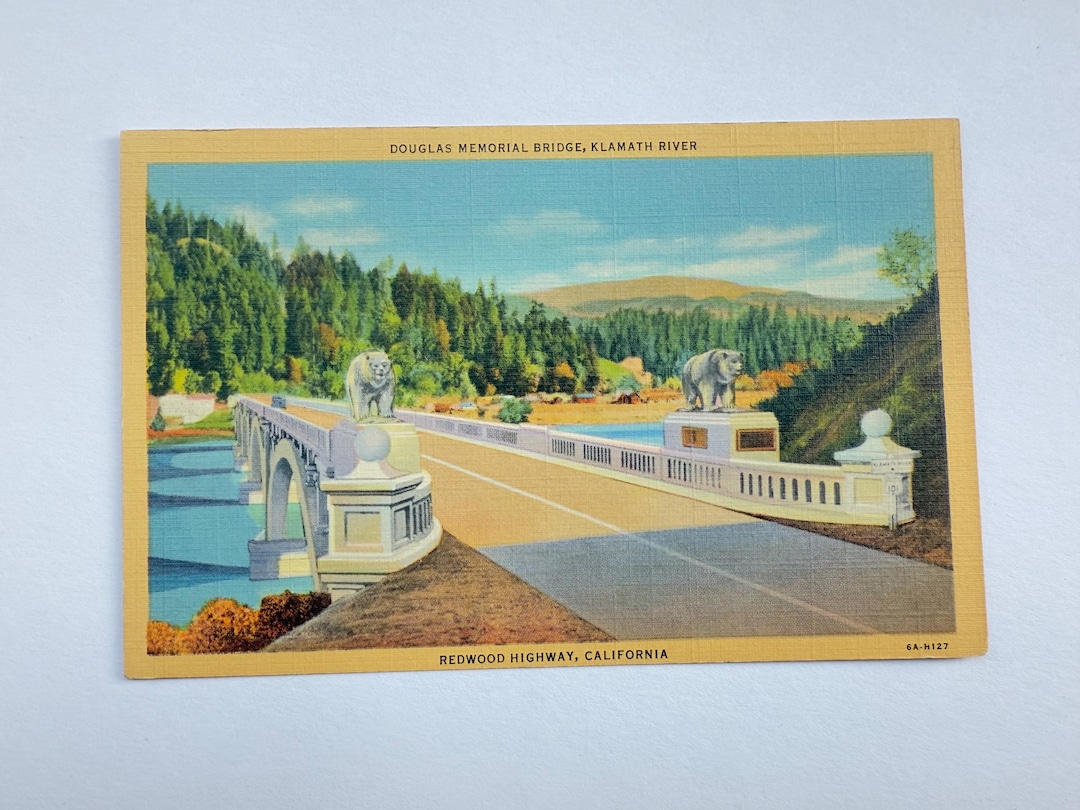Douglas Memorial Bridge, Klamath River, Redwood Highway, California ...
