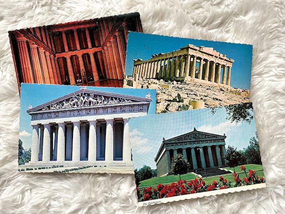 5 Postcard Parthenon Pack 1 Greek Parthenon 4 Nashville - Etsy