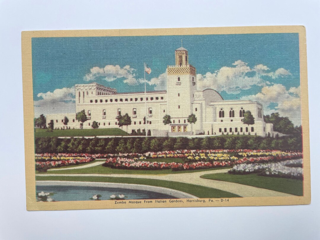 Zembo Mosque From the Italian Gardens, Harrisburg, Pennsylvania ...