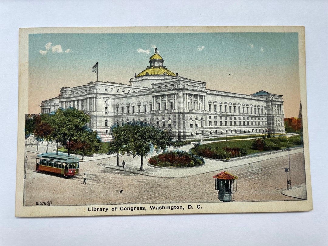 The Library of Congress, Washington DC, Vintage Postcard - Etsy