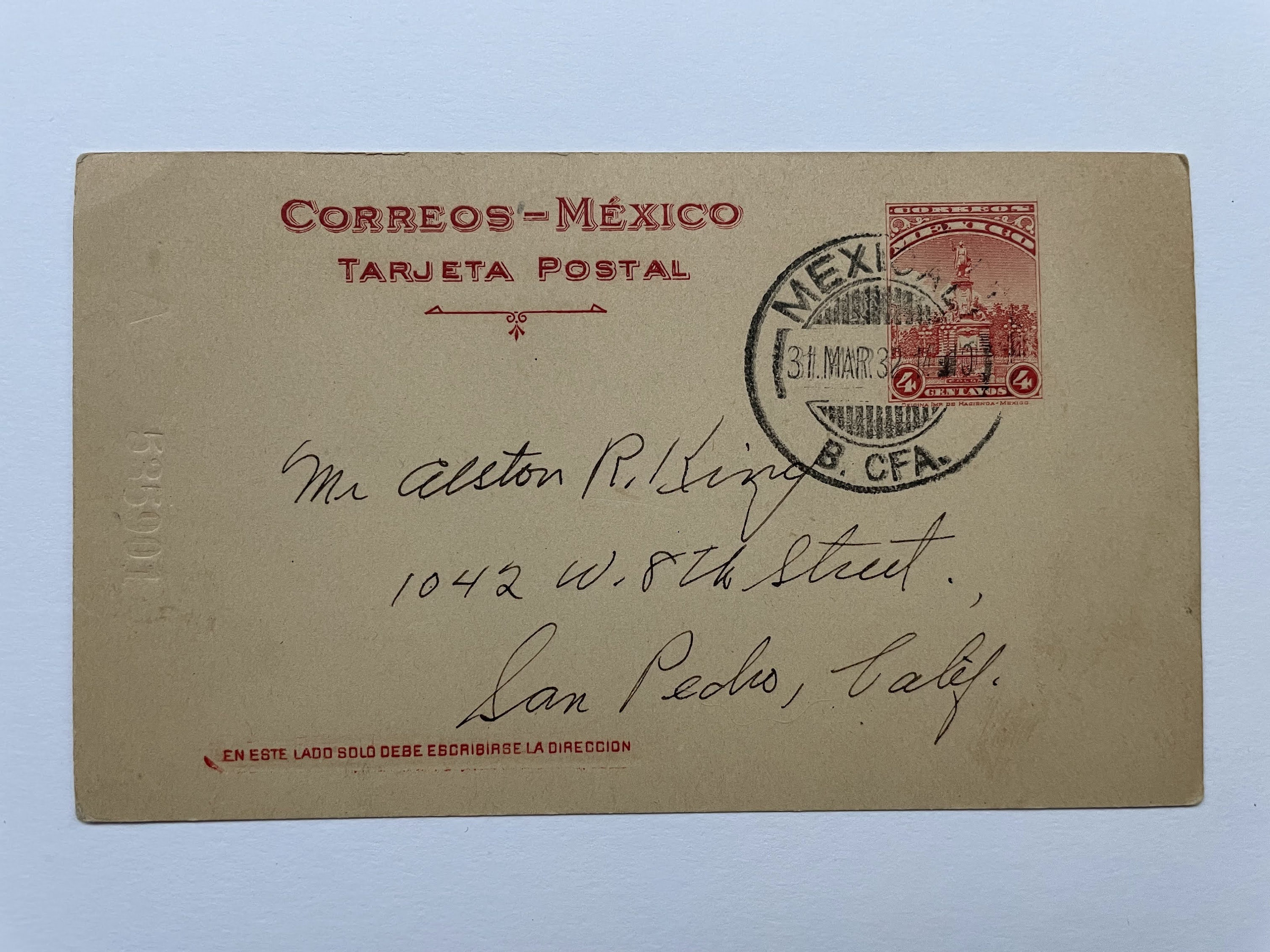 Tarjeta Postal