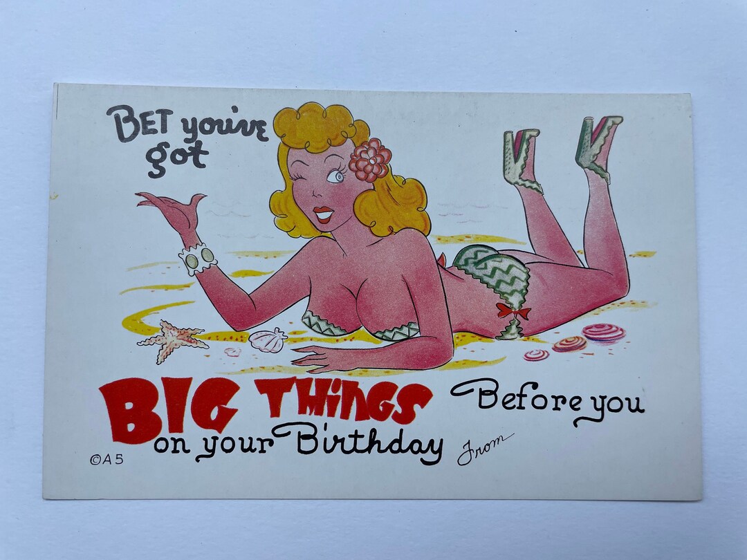 Bet You've Got Big Things Before You on Your Birthday, Funny Vintage Postcard - Etsy