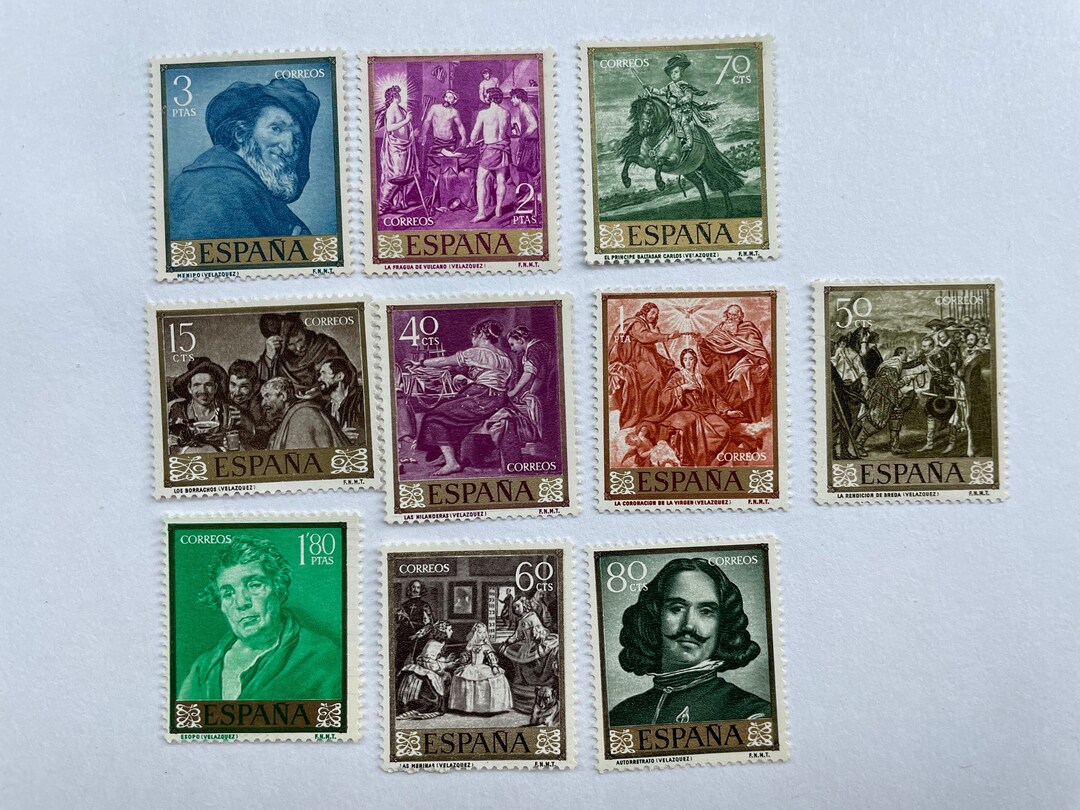 Set of 10 1950s Spanish, Espana, Paintings of Diego Velasquez, Los ...