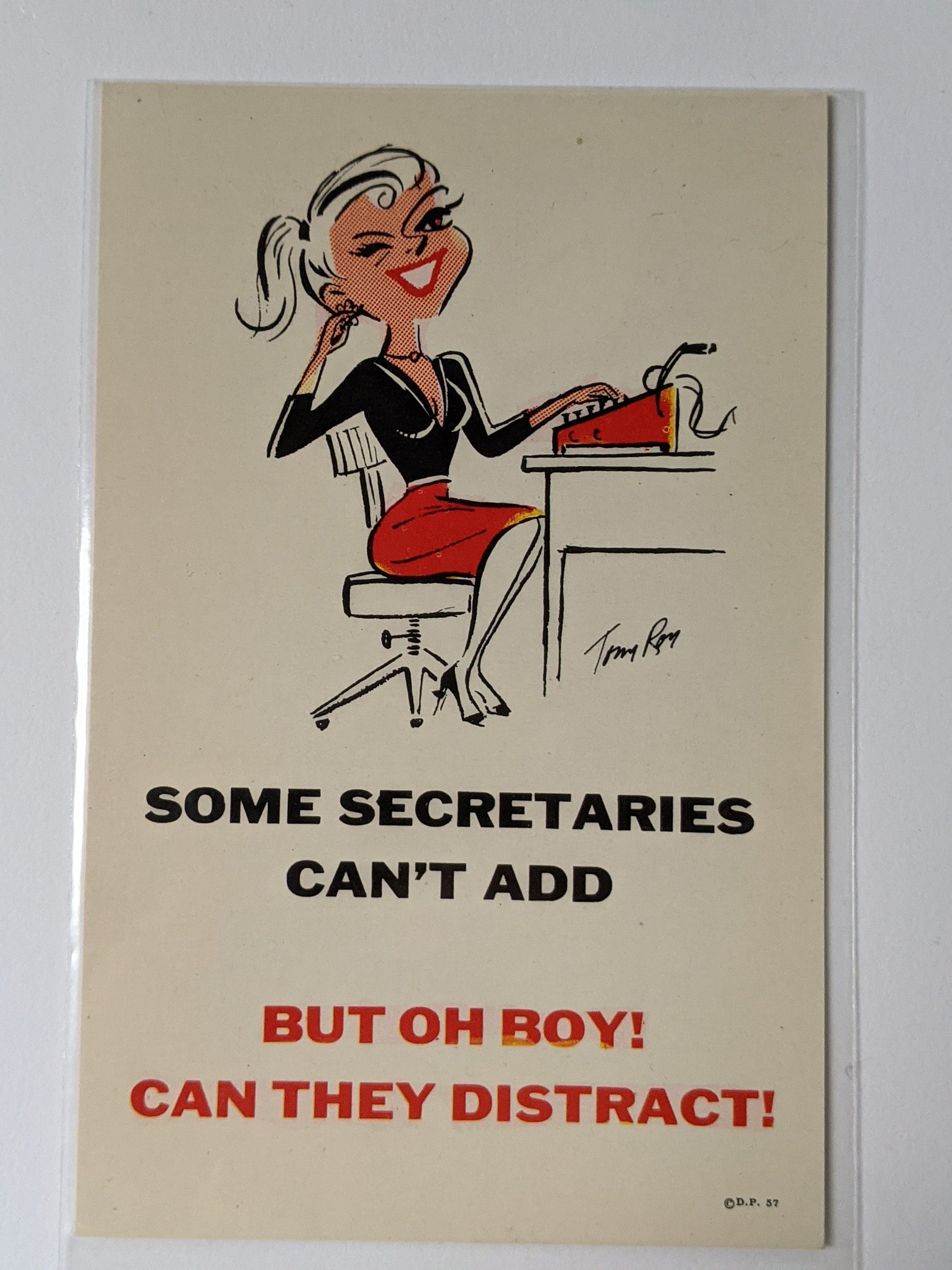 Vintage Humor Secretary Typewriter. Vintage Postcard - Etsy UK