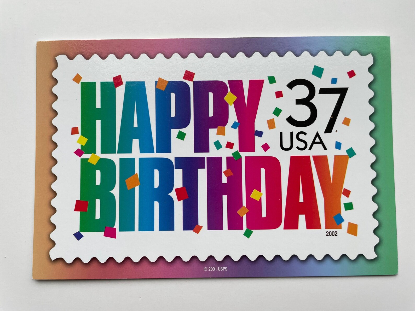 USPS Happy Birthday Stamp, Commemorative Vintage Postcard - Etsy