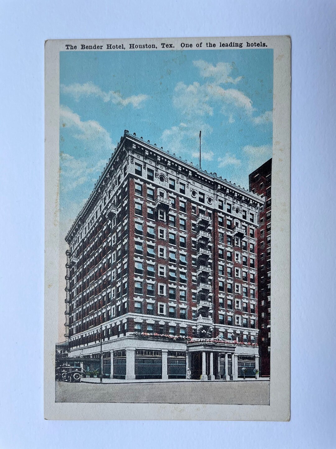 The Bender Hotel, Houston, Texas, Vintage Linen Postcard - Etsy