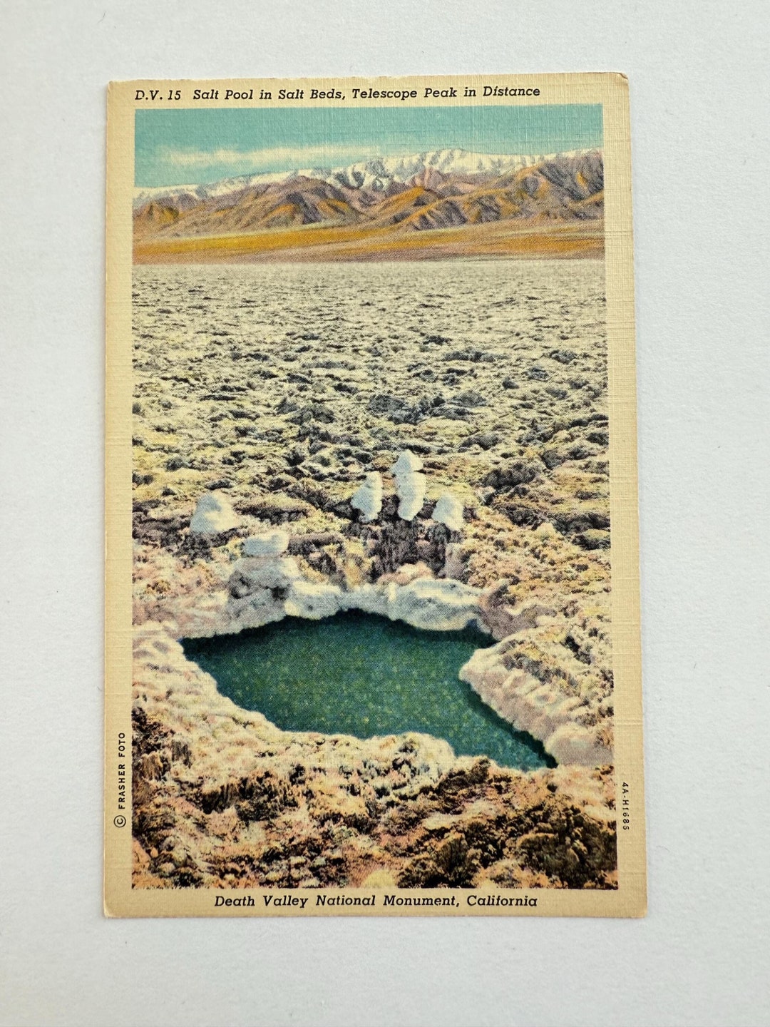 Salt Pool in Salt Beds, Death Valley National Monument, Telescope Peak ...