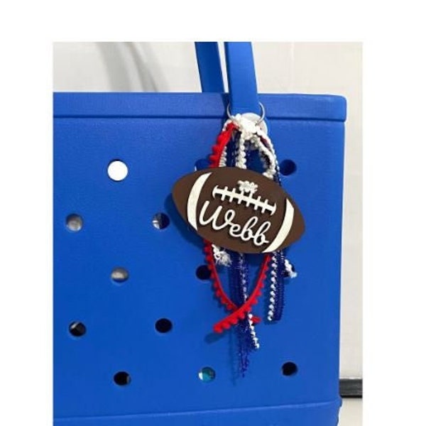 Football Bag Tag Mom - Etsy
