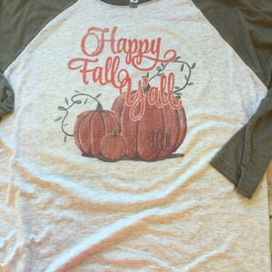 Thanksgiving Shirt, Fall Baseball Tee, Happy Fall Yall, Fall Shirt ...