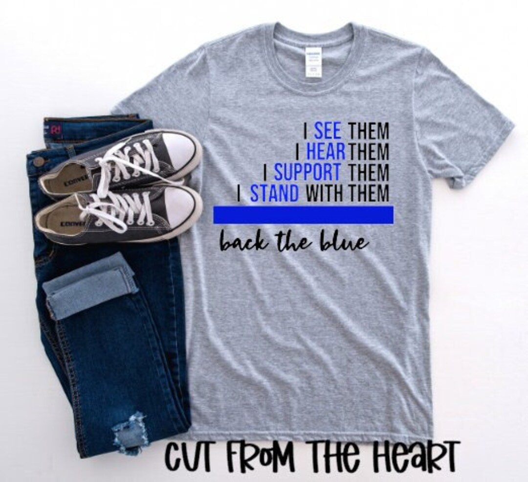Back the Blue Shirt, Police & Law Enforcement Shirt, Blue Lives Matter ...