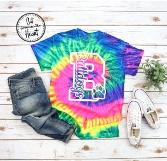 Team Tie Dye Shirt Mascot Bulldog Pride Team Bulldogs Go | Etsy