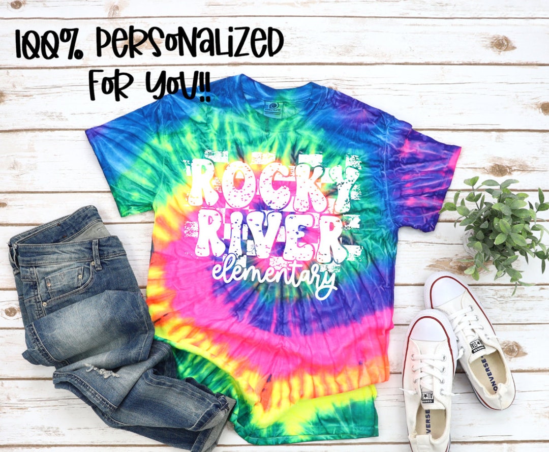 Tie Dyed School Spirit Shirt, Tie Dye Teacher Shirt , Spirt Week Shirt ...