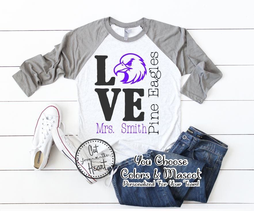 Teacher Custom Personalized Teacher School Spirit School | Etsy