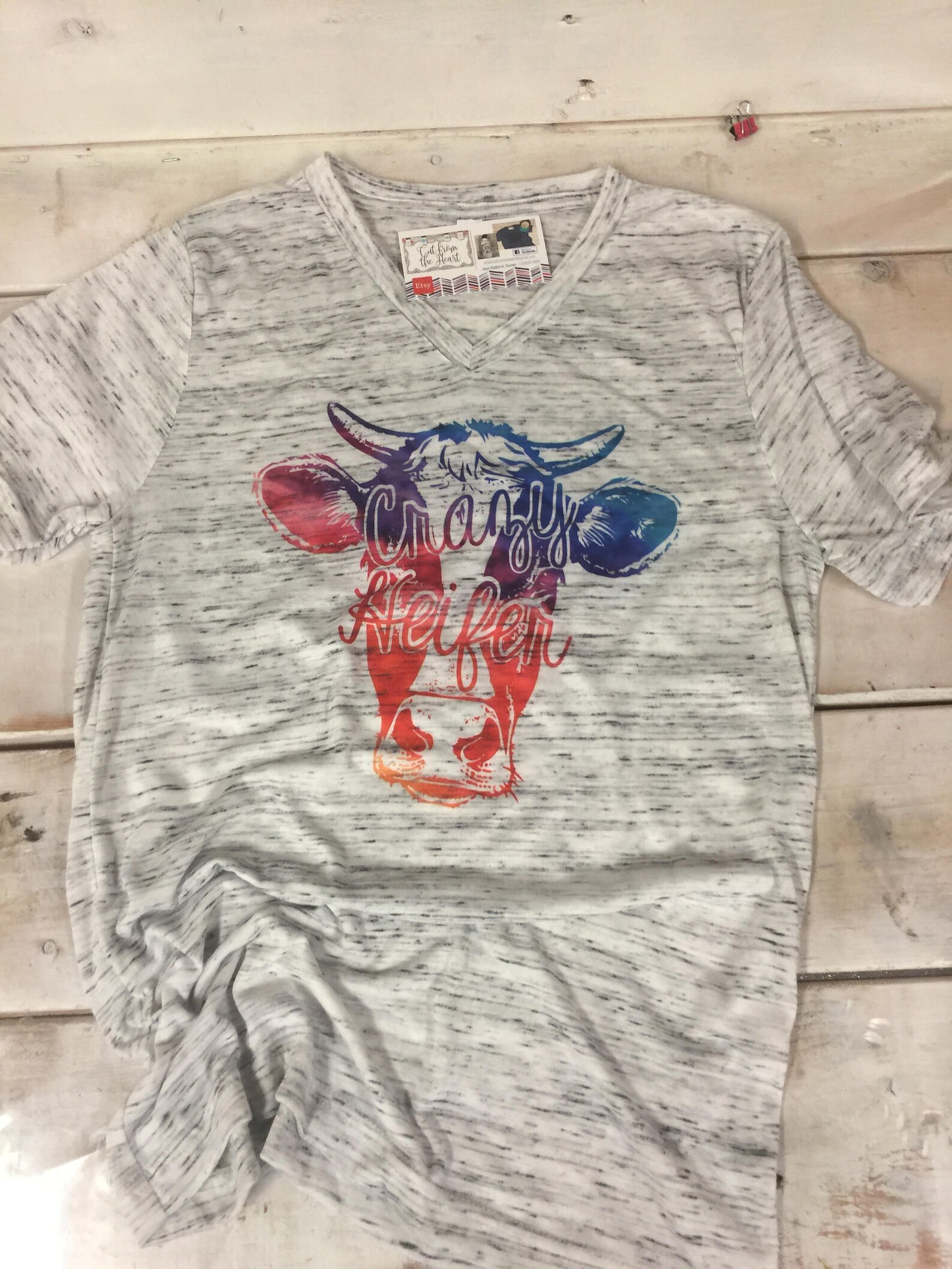 Camisa de vaquilla loca camisa de vaca camiseta de vaca - Etsy España