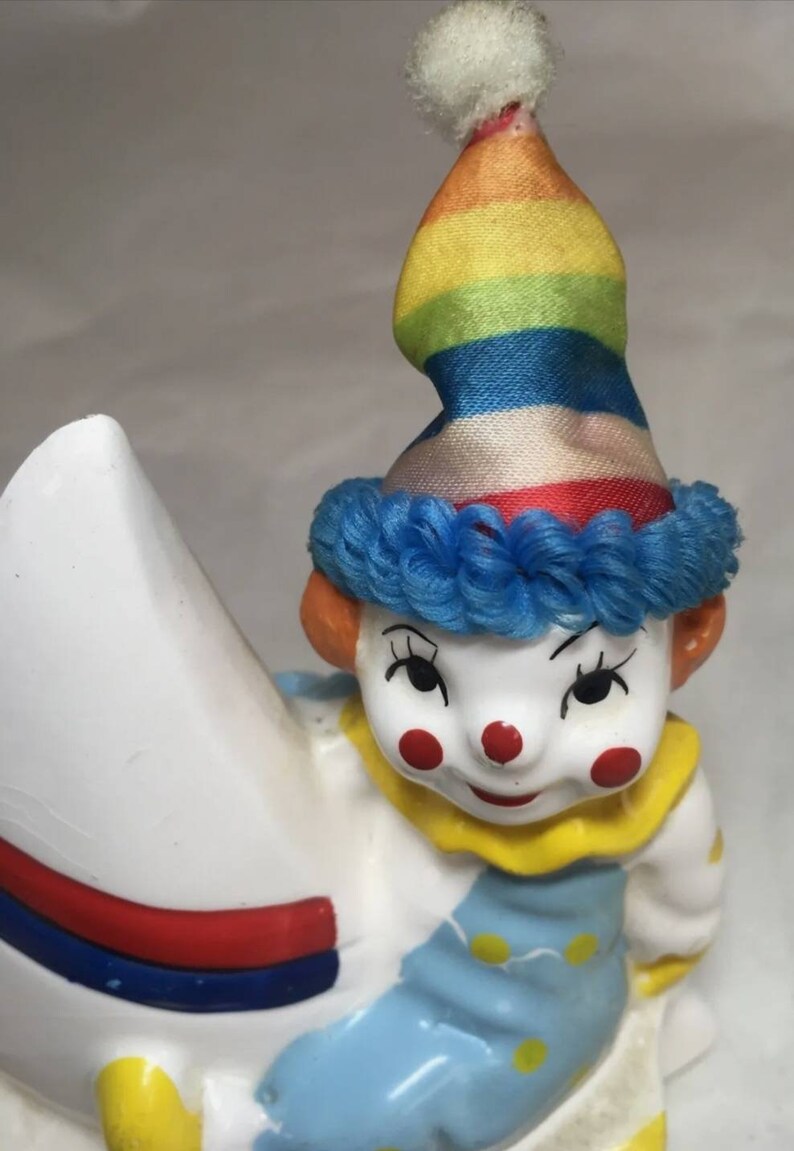 Vintage 1950 Ceramic Clown Sailboat Banks - Etsy