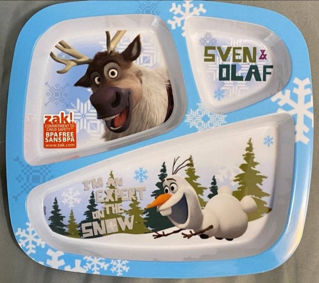 Frozen Sven Olaf Zak Designs Melamine Sectioned Plate - Etsy
