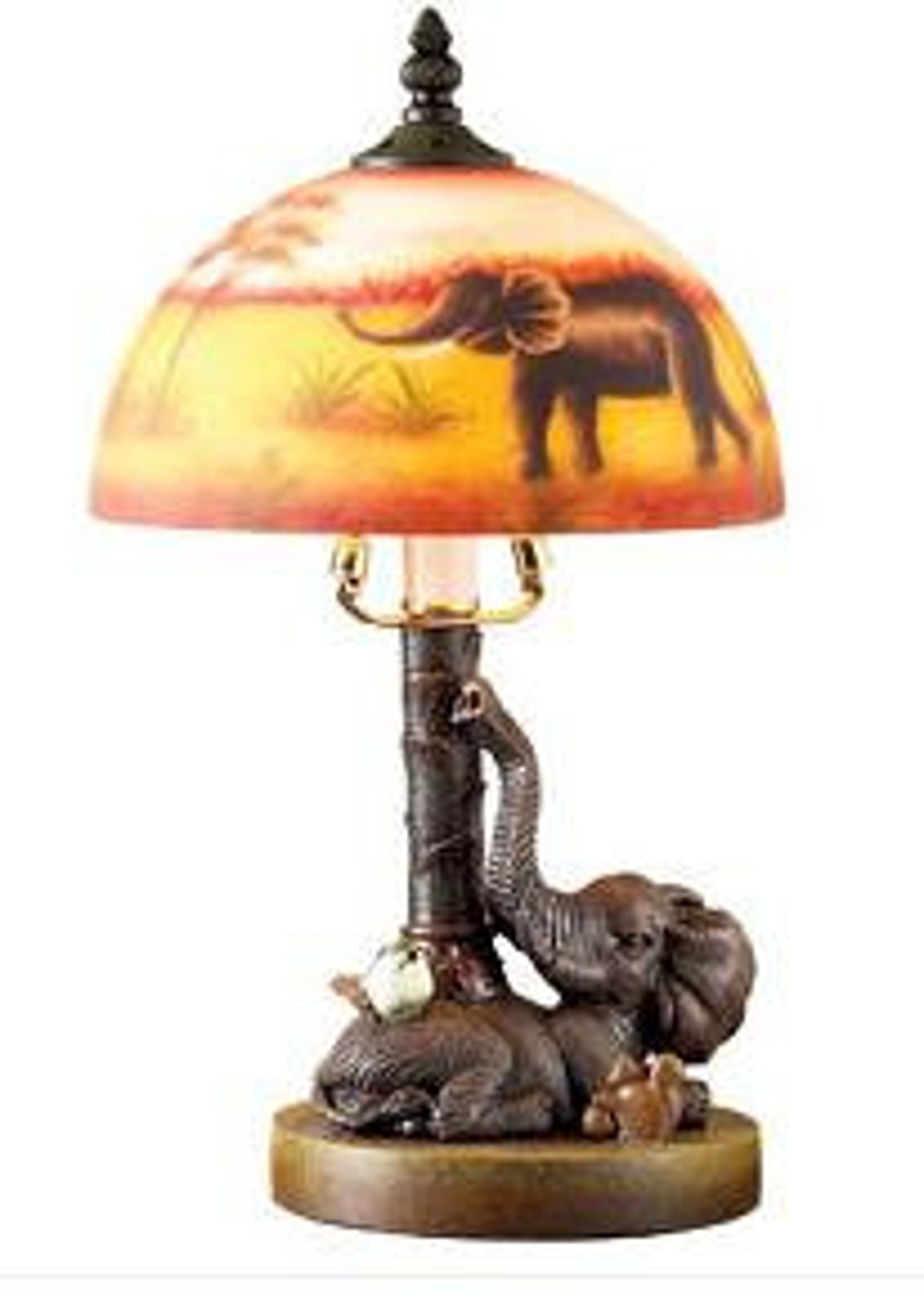 Very Unique, Cute Vintage Elephant Design Lamp With Glass Dome Shade - Etsy