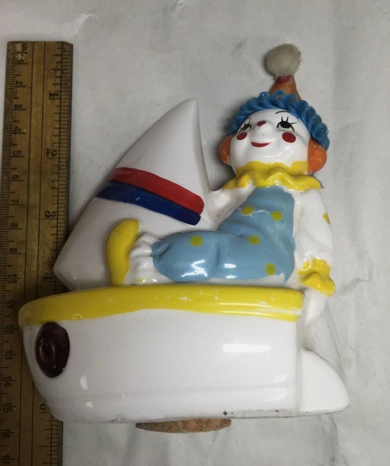 Vintage 1950 Ceramic Clown Sailboat Banks - Etsy