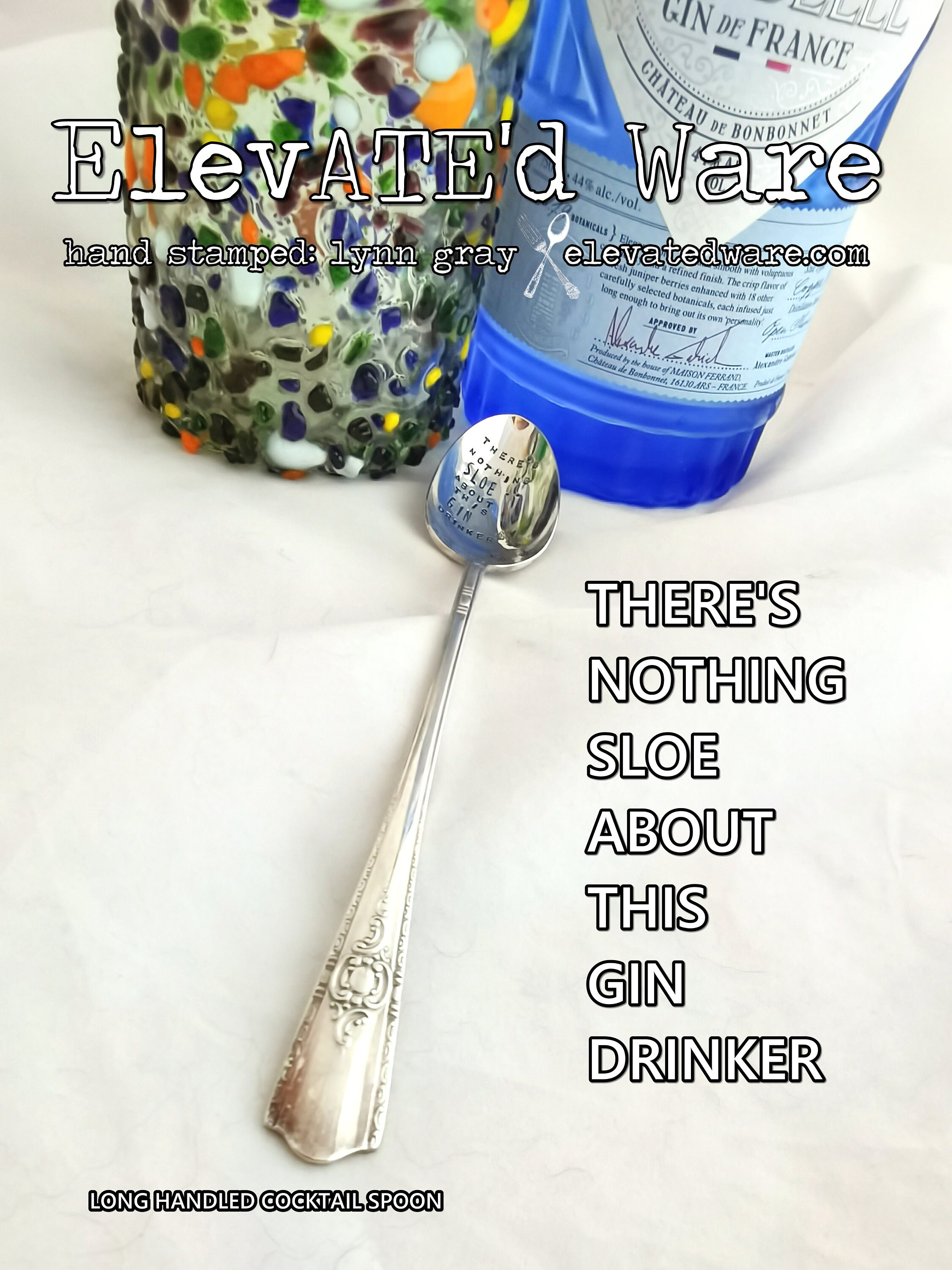 Theres Nothing SLOE About This GIN Drinker Cocktail Spoon Barware Hand ...