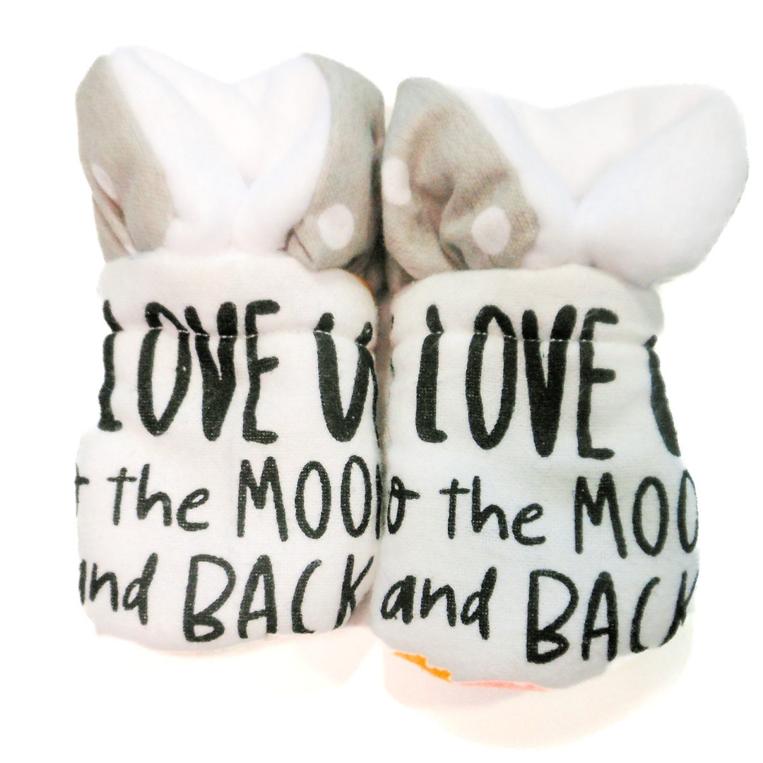 I Love You to the Moon and Back Baby Booties (one Size Fits Most 0-18 ...
