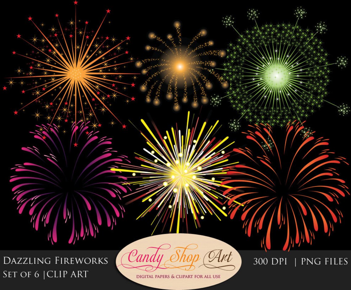 Dazzling Fireworks Clipart, Fireworks Clip Art, Firework Display ...