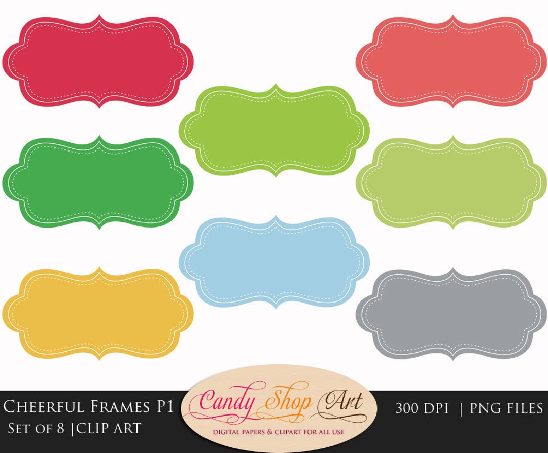 Christmas Clip Art Labels, Christmas Labels and Tags, Christmas Frame ...