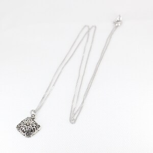 Vintage Sterling Silver Decorative Pendant Charm and Chain - Etsy