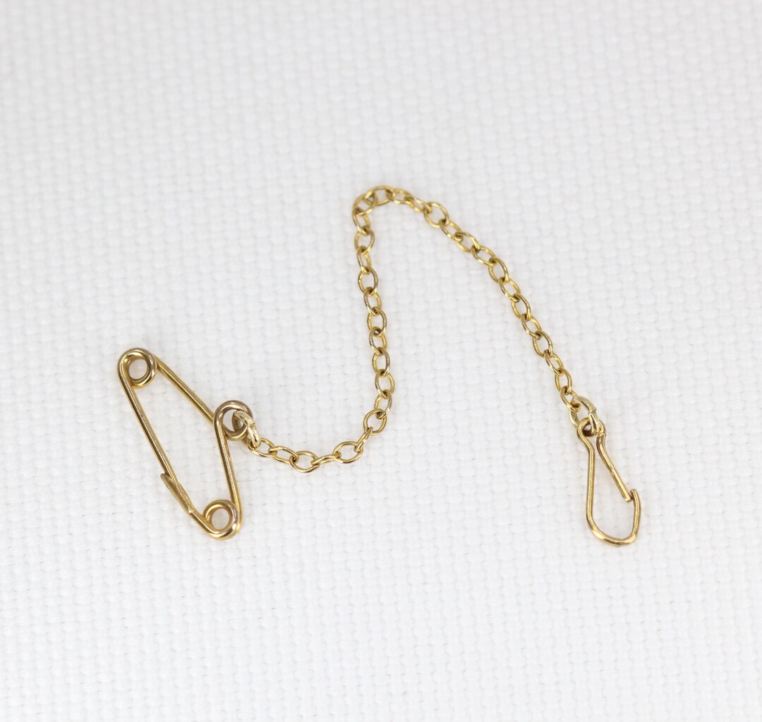 Antique Gold Plated Brooch Safety Chain Circa: 1900 - Etsy