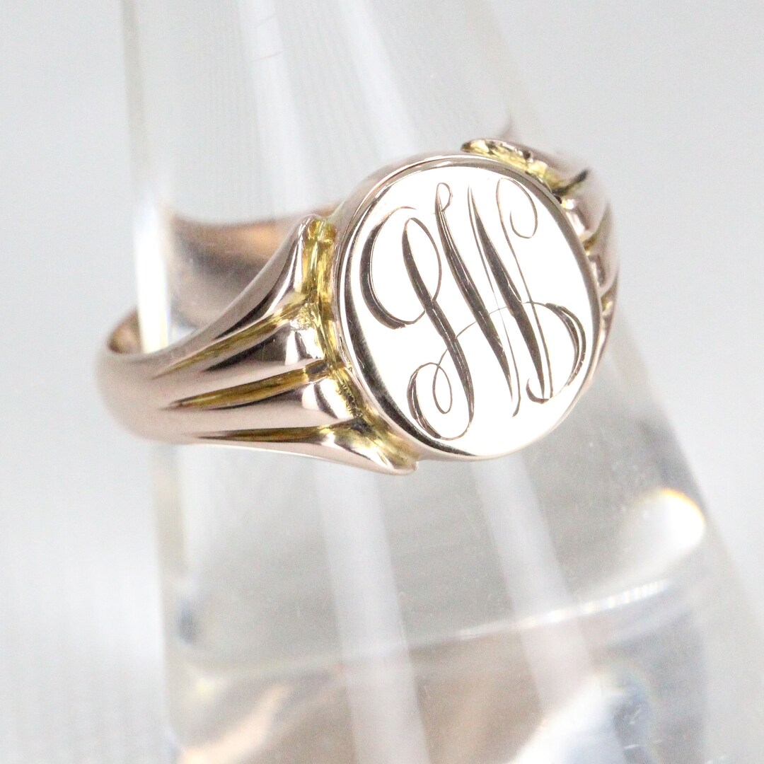 Antique 9 Carat Gold Signet Locket Ring - Birmingham: 1908 - Etsy