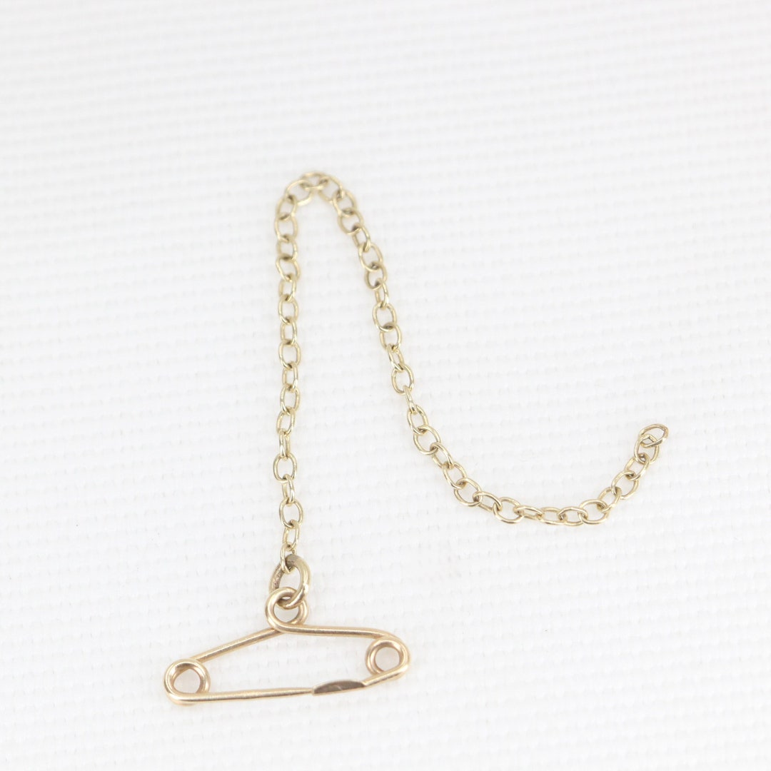 Antique 9ct Gold Brooch Safety Chain - Etsy