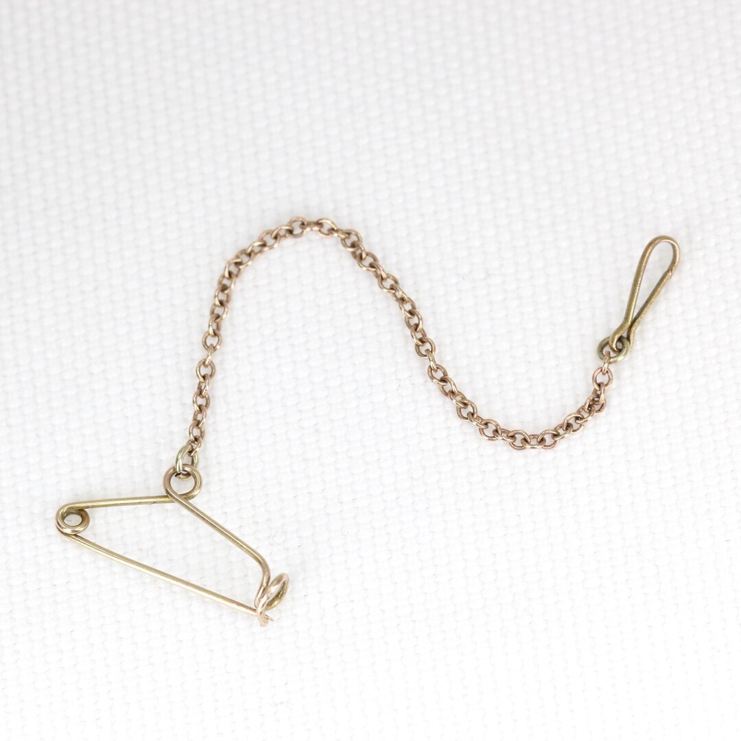 Antique 9ct Gold Brooch Safety Chain Circa: 1900 - Etsy