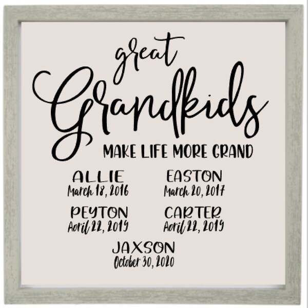 Great Grandkids Sign - Etsy