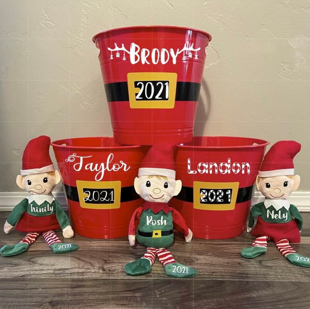 Personalized Santa Buckets! Great for Christmas Eve! - Etsy