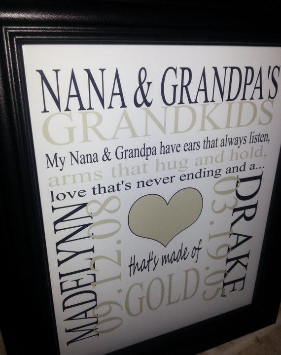 Personalized Grandchilden Wall Decor for Grandparents Great - Etsy