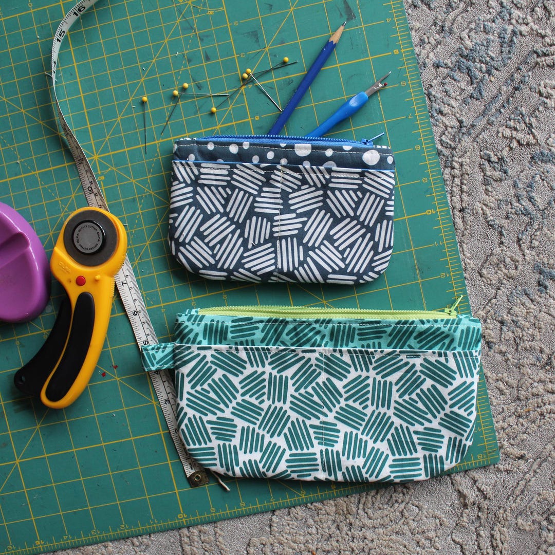 Easy Zipper Pouch Sewing Pattern: 2 Sizes, Curved Corners (PDF Pattern ...