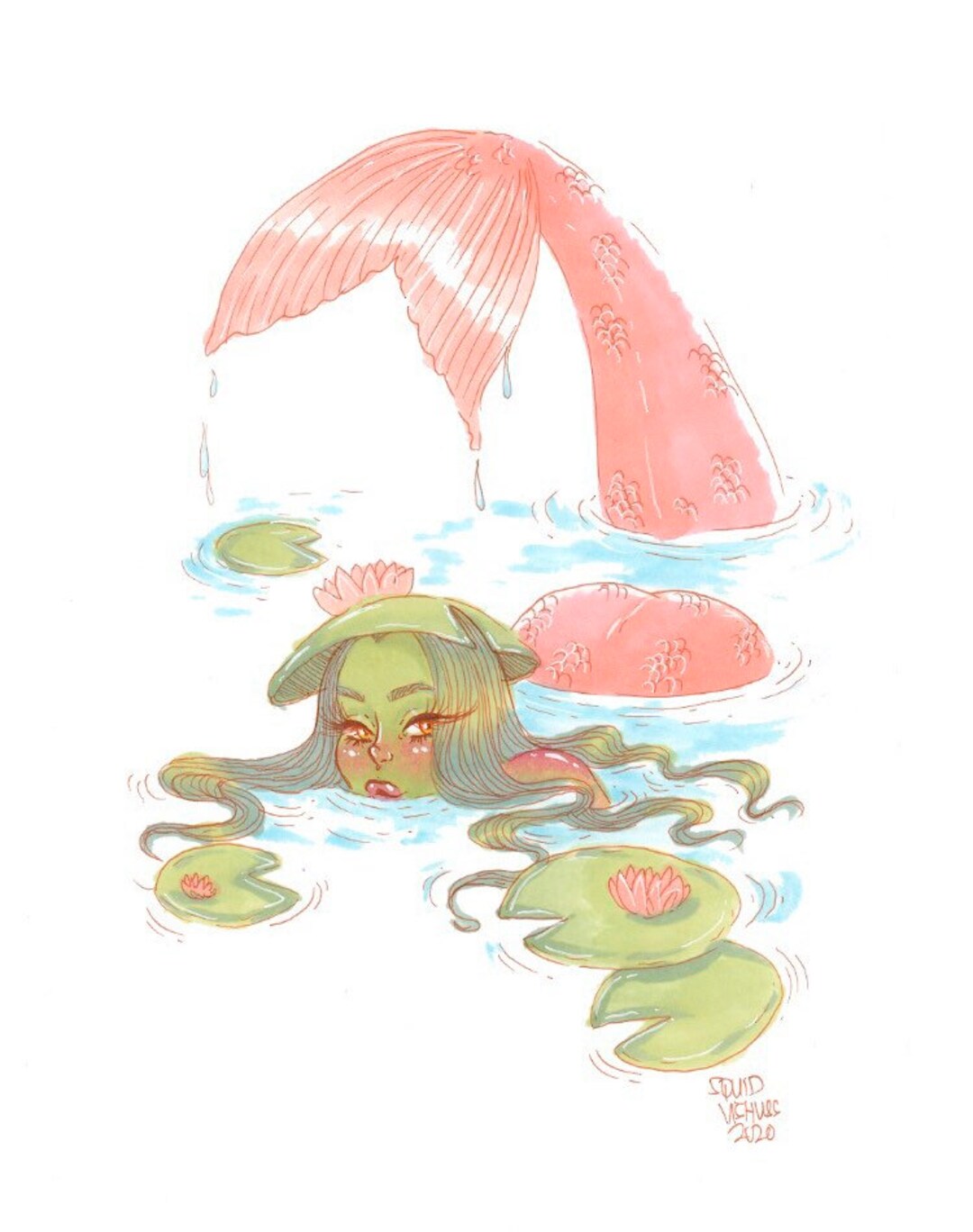 Lily Pad Mermaid Prints - Etsy