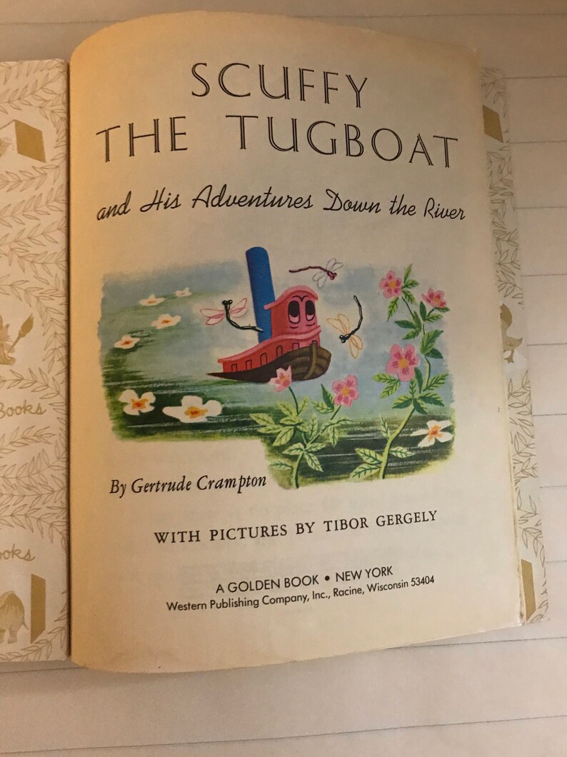 Scuffy the Tugboat Little Golden Book Hardcover Circa - Etsy