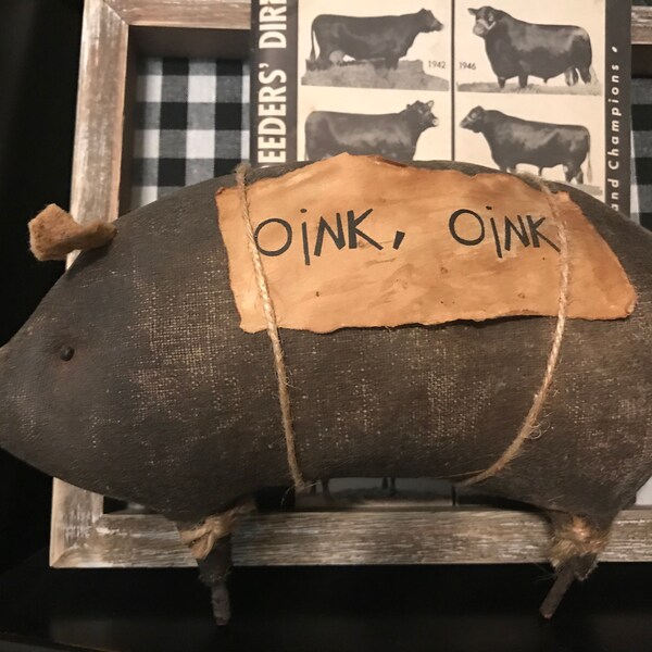 Primitive Pig - Etsy