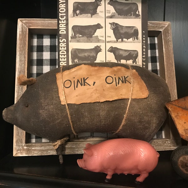 Primitive Pig - Etsy