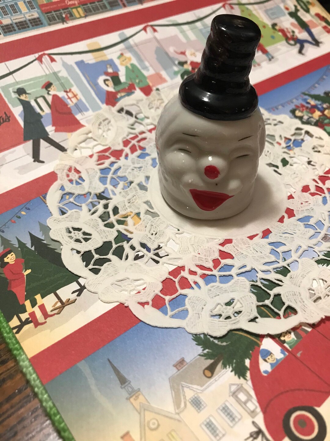1950's Anthropomorphic Snowman Ceramic Bell- Kitschy Snowman- Christmas ...