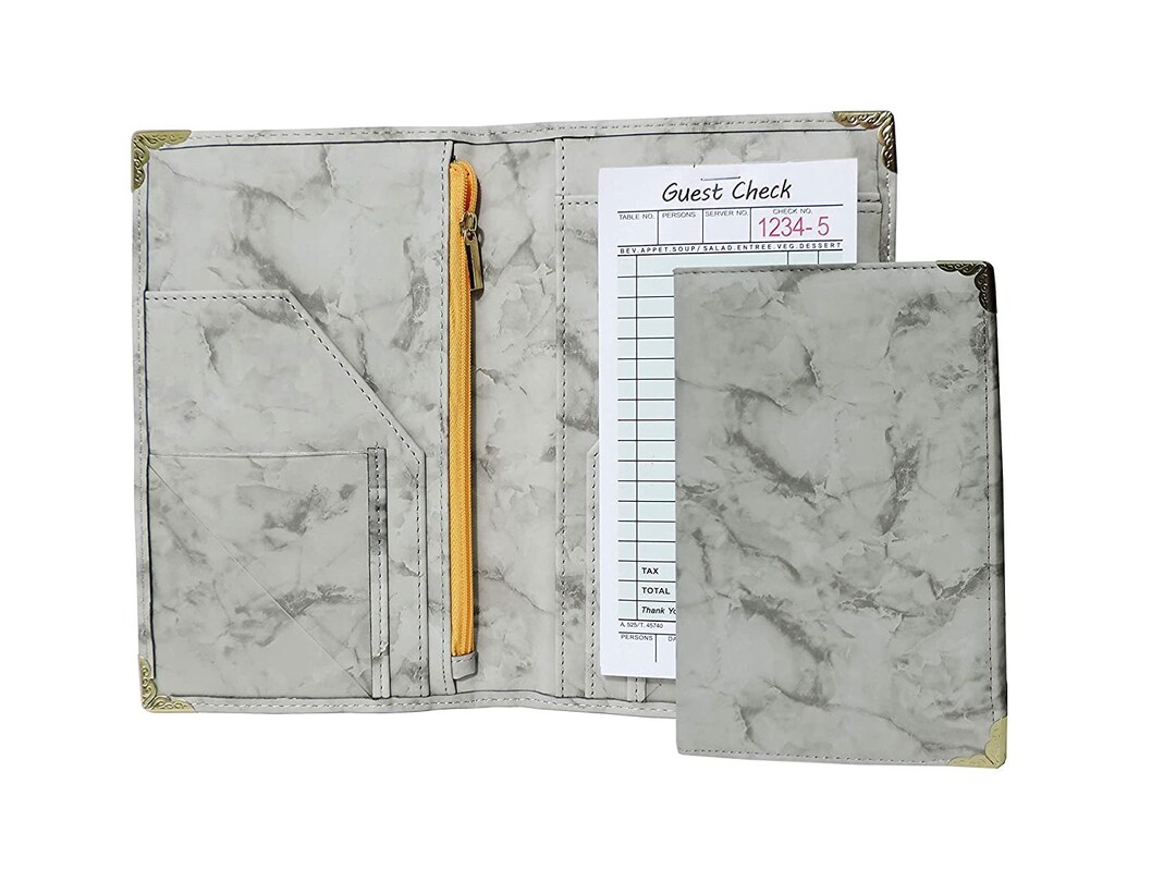 Marble Server Book for Waitress, Waitress Book, Classy Server Book ...