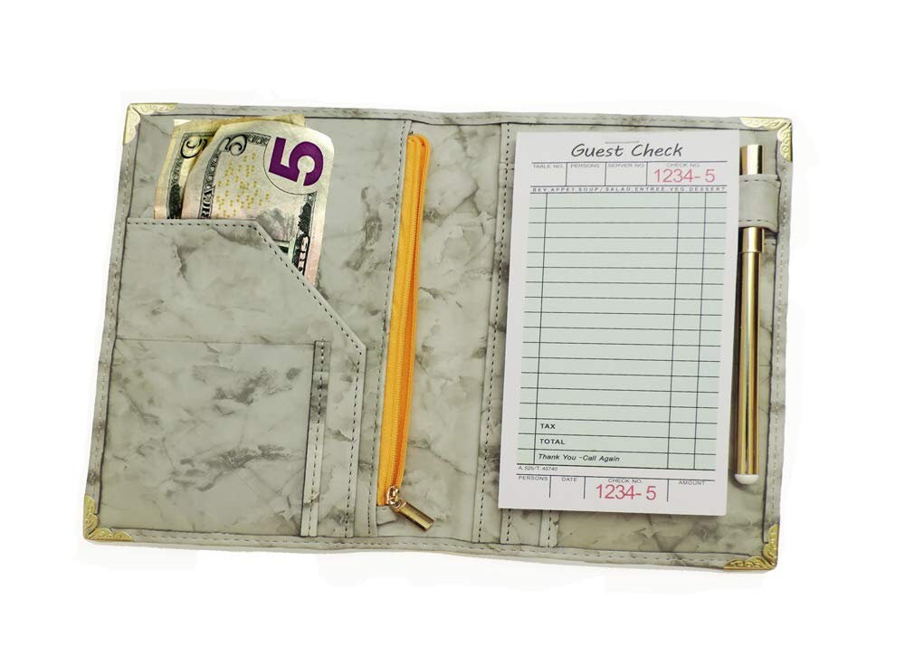 Marble Server Book for Waitress Waitress Book Classy Server - Etsy