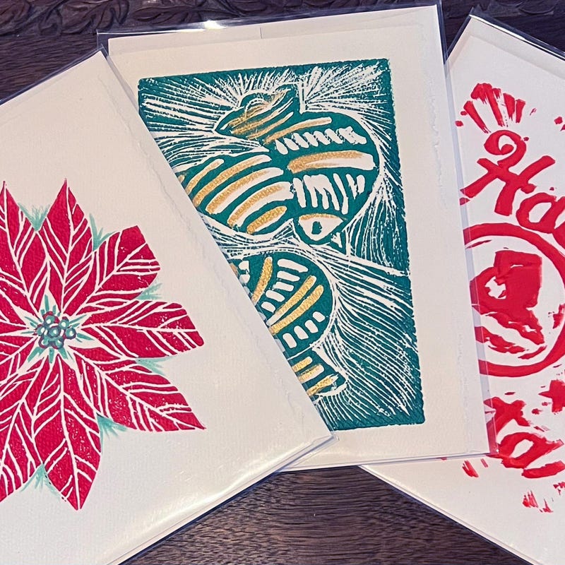 Block Print Cards - Etsy